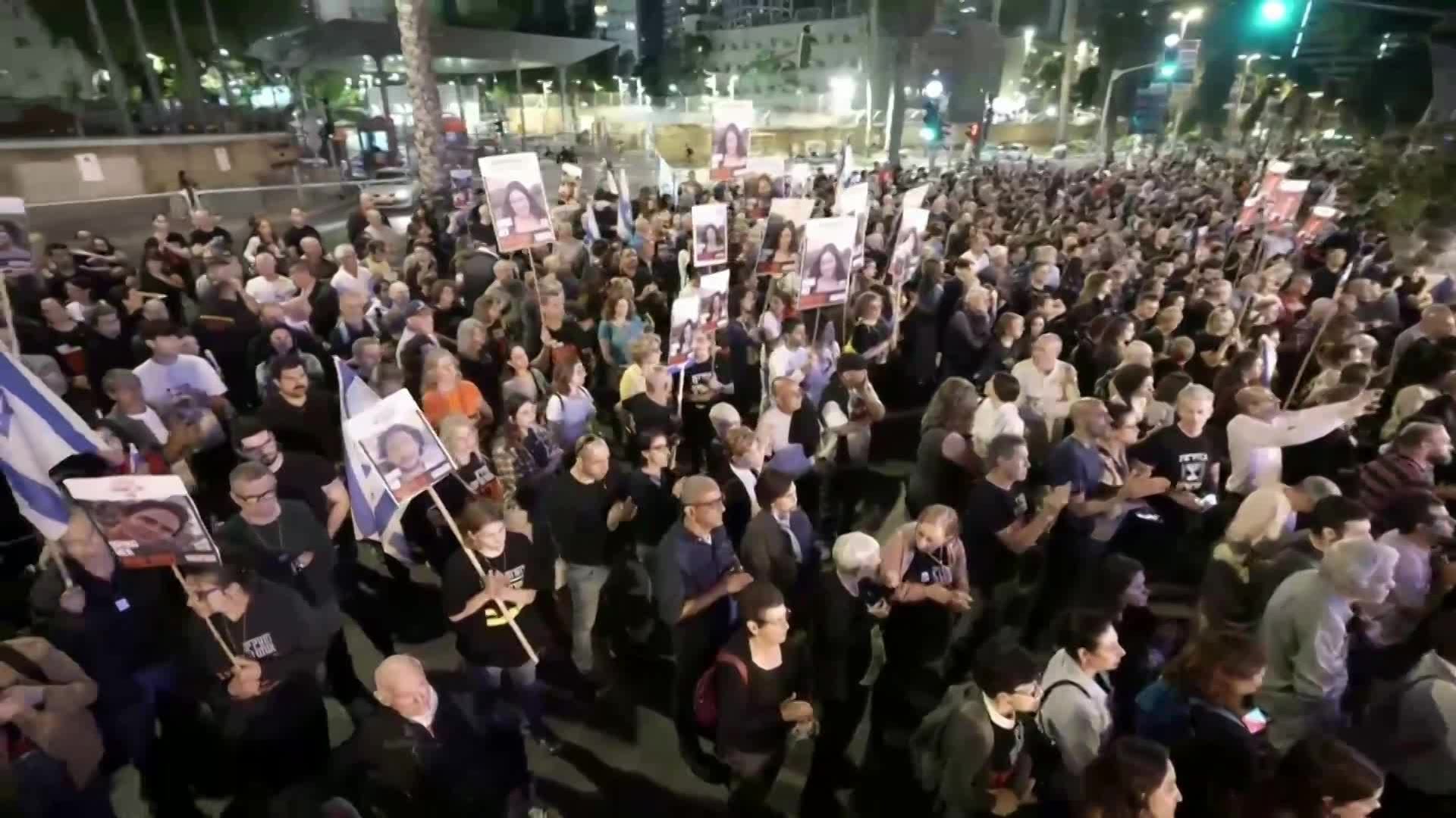 Israelis rally in Tel Aviv for release of hostages in Gaza